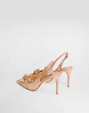 Dolce & Gabbana Dolce Gabbana Lace Embellished Heeled Pumps