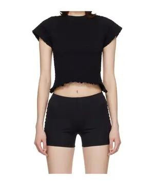 Vetements Pleated Crew Neck T-shirt