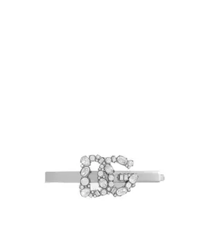 Dolce & Gabbana Dolce Gabbana Embellished Hair Clip - Gray