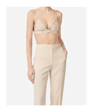 Elisabetta Franchi Tulle Bra With Elastic Bands
