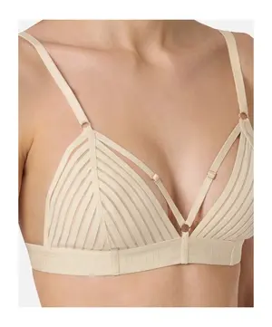 Elisabetta Franchi Tulle Bra With Elastic Bands