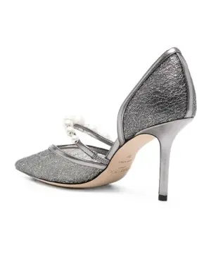 JIMMY CHOO Aurelie Pearl-embellished Heeled Pumps