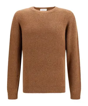 ROBERTO COLLINA Long-sleeved Sweater - Camel