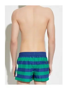 Dolce & Gabbana Dolce Gabbana Striped Logo Swim Shorts