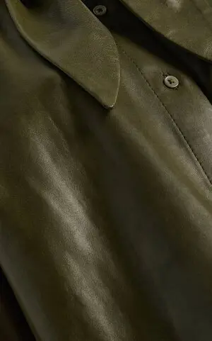 TWP Tied Up In You Cropped Suede Shirt