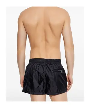 Dolce & Gabbana Dolce Gabbana Monogram Jacquard Drawstring Swim Shorts