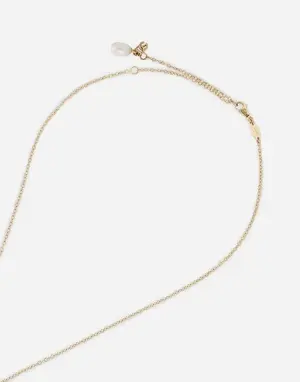 Dolce & Gabbana 18kt Gold Gemstone Cross Pendant Necklace
