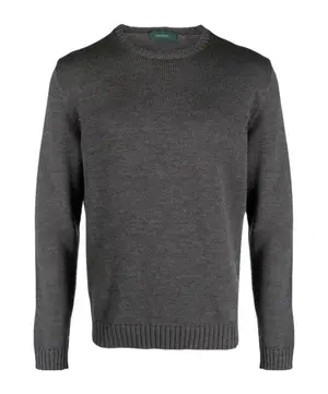 ZANONE Ribbed Virgin Wool Jumper - Black
