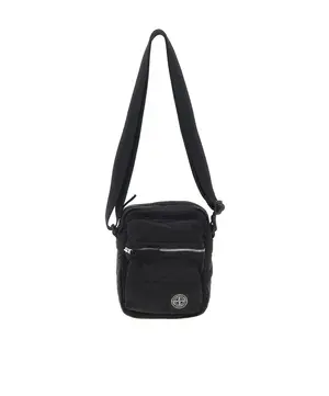 Stone Island Logo Patch Zipped Messenger Bag