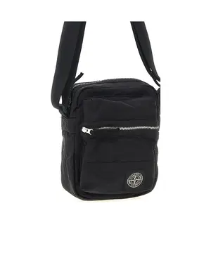 Stone Island Logo Patch Zipped Messenger Bag