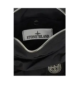 Stone Island Logo Patch Zipped Messenger Bag