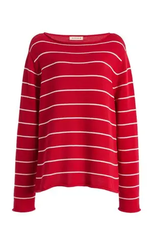 ELCE Manon Striped Cotton Sweater