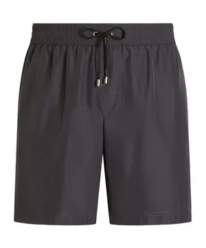 Dolce & Gabbana Dolce Gabbana Elastic Waist Swim Shorts - Black
