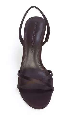 BLACK SUEDE STUDIO Jolla Satin Slingback Sandals