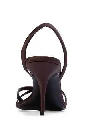 BLACK SUEDE STUDIO Jolla Satin Slingback Sandals