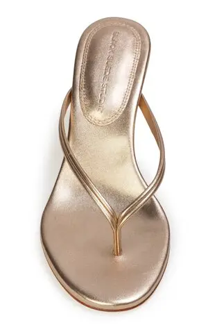 BLACK SUEDE STUDIO Marci Metallic Leather Thong Sandals