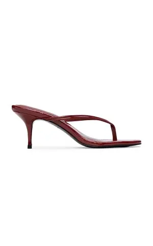 BLACK SUEDE STUDIO Marci Patent Leather Thong Sandals - Red