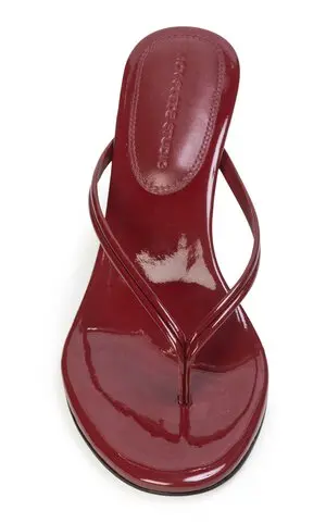 BLACK SUEDE STUDIO Marci Patent Leather Thong Sandals