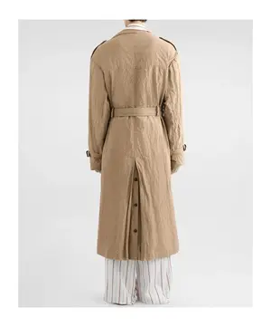 Dolce & Gabbana Dolce Gabbana Crinkled Belted Trench Coat