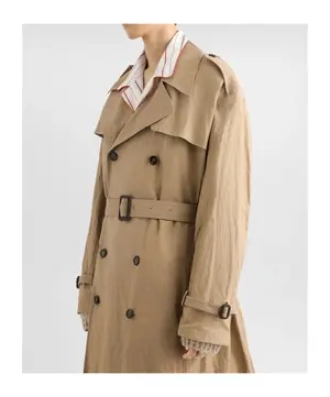 Dolce & Gabbana Dolce Gabbana Crinkled Belted Trench Coat