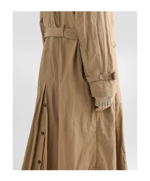 Dolce & Gabbana Dolce Gabbana Crinkled Belted Trench Coat