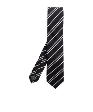 Dolce & Gabbana Dolce Gabbana Striped Jacquard Tie - Black