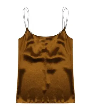 ALYSI Satin Camisole Top - Brown
