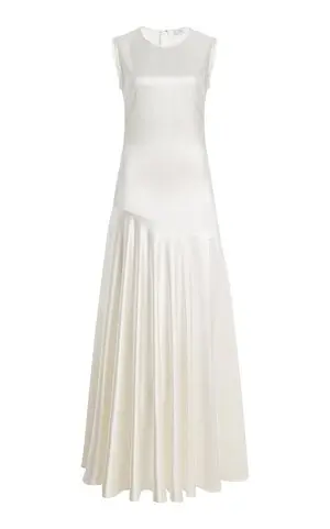 Adam Lippes Gwenyth Satin-back Crepe Dress