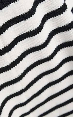 ELCE Cordelia Striped Cotton Shorts - Black/white
