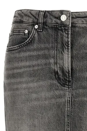 Moschino Side Slit Denim Skirt