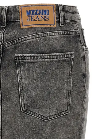 Moschino Side Slit Denim Skirt