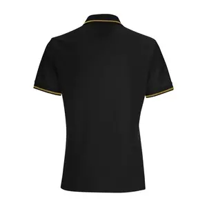 Versace Logo Plaque Striped-trim Polo Shirt
