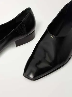 Khaite Colt Leather Slip-on Loafers