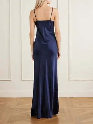 NILI LOTAN Silk-satin Cami Gown