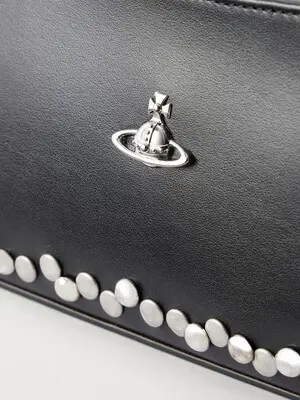 VIVIENNE WESTWOOD Tasha Studded Leather Shoulder Bag - Black