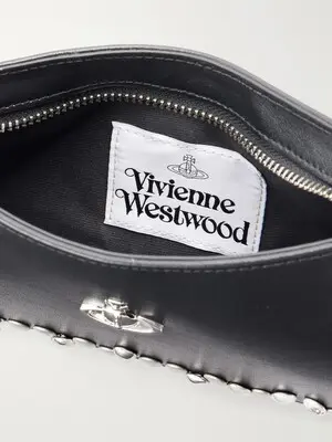 VIVIENNE WESTWOOD Tasha Studded Leather Shoulder Bag - Black
