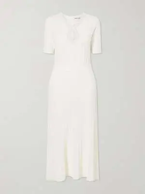 Rebecca Vallance Embellished Crochet-knit Midi Dress - Ivory