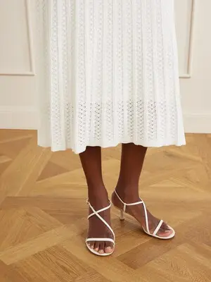 Rebecca Vallance Embellished Crochet-knit Midi Dress