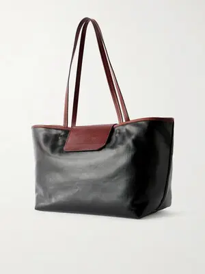 Versace Vivienne Medusa-embellished Leather-trimmed Tote
