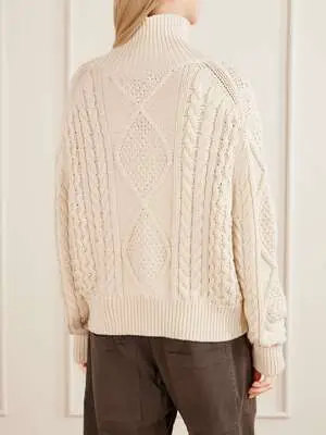 NILI LOTAN Kimmi Knitted Cotton And Cashmere-blend Sweater