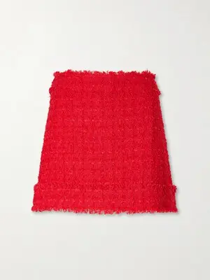 Dolce & Gabbana Tweed Mini Skirt - Red