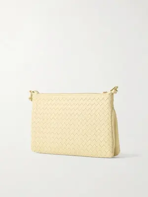 Bottega Veneta Gemellini Intrecciato Leather Shoulder Bag - Yellow