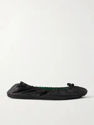 Bottega Veneta Fantasmina" Leather Ballet Flats - Black