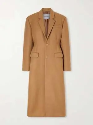 Balenciaga Wool And Cashmere-blend Long Coat - Camel