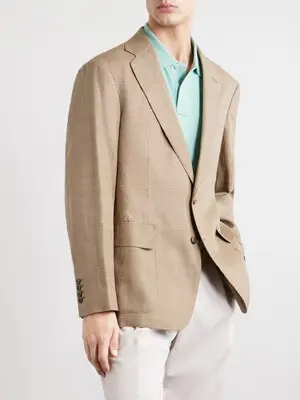 Polo Ralph Lauren Houndstooth Linen-blend Blazer