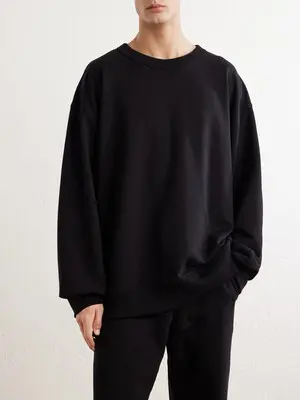 Dries Van Noten Oversized Cotton Sweatshirt - Black