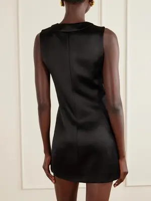 Saint Laurent Crystal-embellished Crepe Mini Dress