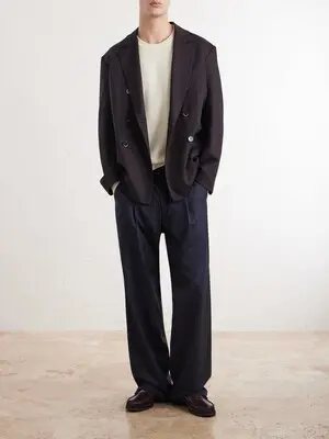 Barena Venezia Double-breasted Virgin Wool-gabardine Blazer