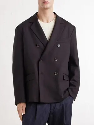 Barena Venezia Double-breasted Virgin Wool-gabardine Blazer