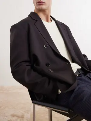 Barena Venezia Double-breasted Virgin Wool-gabardine Blazer
